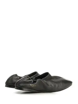 Alaïa Soft Lambskin Slippers - Black