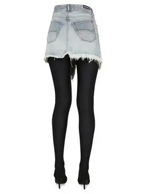 Balenciaga Denim Mini Skirt - Blue