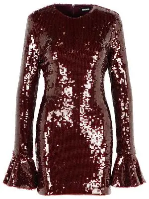 ROTATE BY BIRGER CHRISTENSEN Rositana' Burgundy Polyester Dress - Multicolor