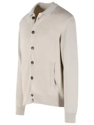 Eleventy Beige Cotton And Silk Sweater