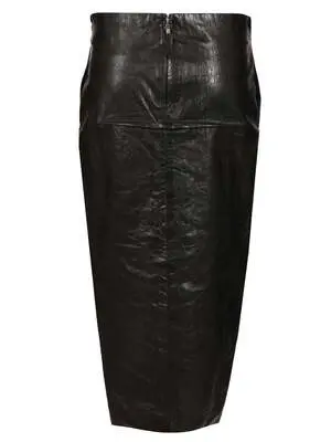 Rick Owens Leather Long Skirt