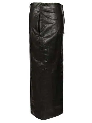 Rick Owens Leather Long Skirt