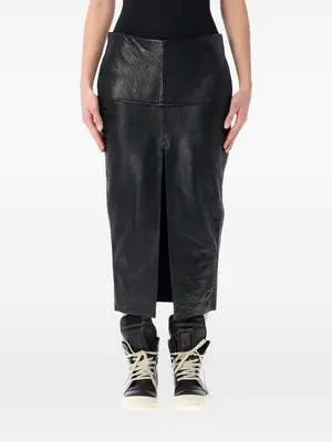 Rick Owens Leather Long Skirt