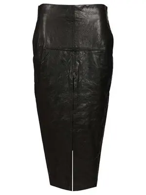 Rick Owens Leather Long Skirt