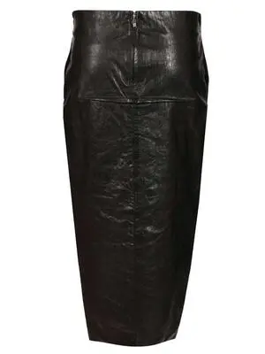 Rick Owens Leather Long Skirt