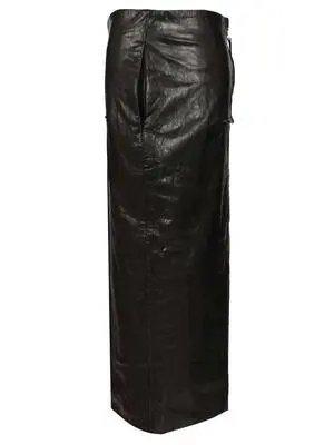Rick Owens Leather Long Skirt