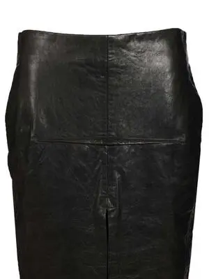 Rick Owens Leather Long Skirt