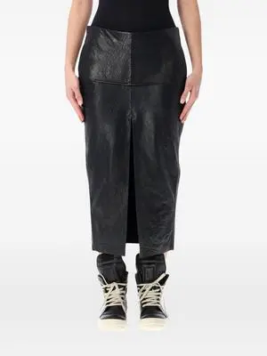 Rick Owens Leather Long Skirt