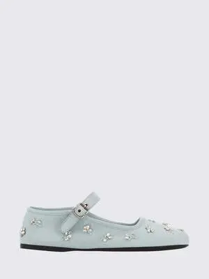 Miu Miu Drill Ballerinas With Rhinestones - Blue