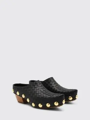 Bottega Veneta Gondola Woven Leather Mules - Black