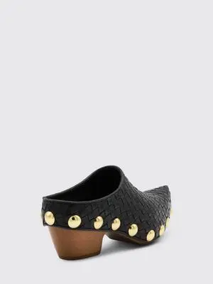 Bottega Veneta Gondola Woven Leather Mules - Black