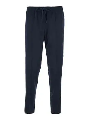 Gucci Blue Pants With Elastic Waist And Drawstring And Web Detail On The Side In Tech Fabric For - Multicolor