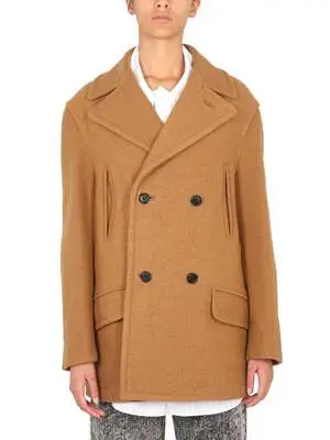 Marni Double-breasted Coat - Cream