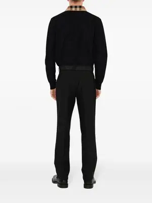 Burberry Check Collar Cotton Polo Shirt