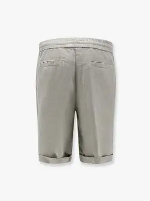 Brunello Cucinelli Linen Bermuda Shorts With Drawstring - Multicolor