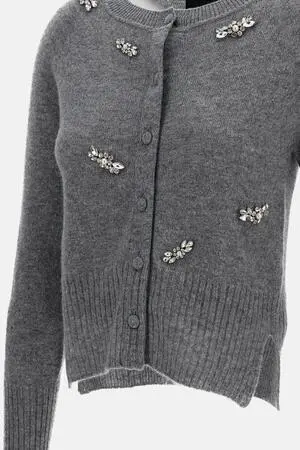 Simone Rocha Cashmere Cardigan With Crystals