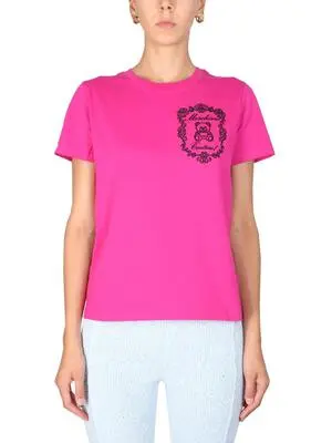 Moschino T-shirt With Logo - Purple
