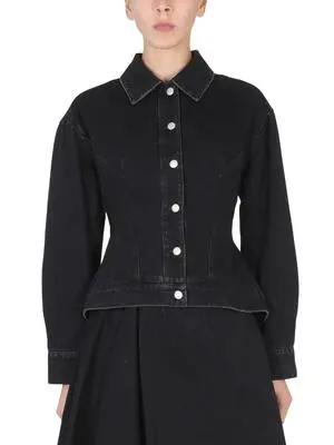 Alexander McQueen Hybrid Denim Jacket - Black