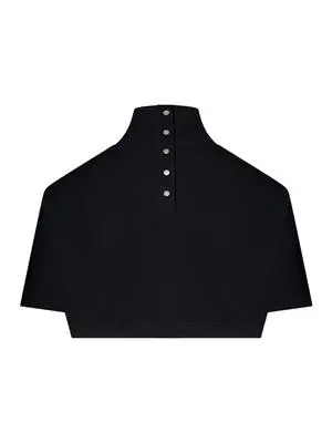Alaïa Short Cotton Jersey T-shirt - Black