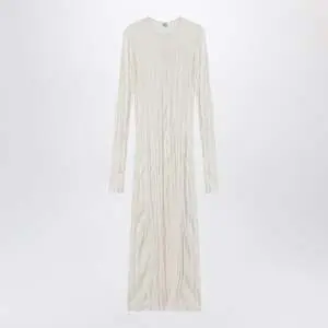 TOTEME Light Apricot Crinkled Knit Dress - Orange