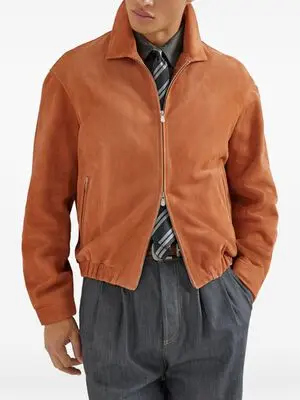 Brunello Cucinelli Suede Leather Jacket