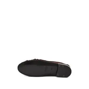 Saint Laurent Suede Cassandre Loafers - Brown