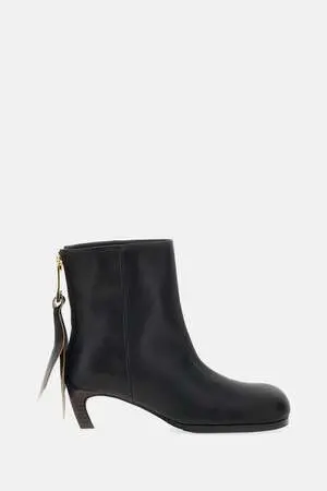 Sacai Leather Ankle Boots - Multicolor