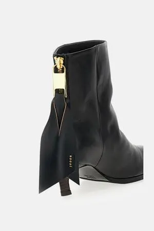 Sacai Leather Ankle Boots - Multicolor