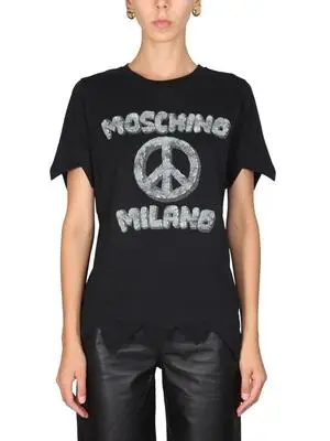 Moschino Milano "the Flintstones" Print T-shirt - Black