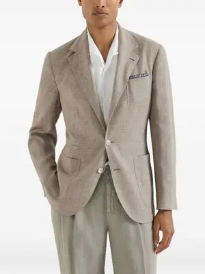 Brunello Cucinelli Linen And Silk Single-breasted Jacket