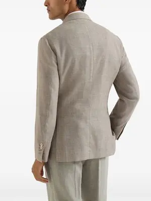 Brunello Cucinelli Linen And Silk Single-breasted Jacket