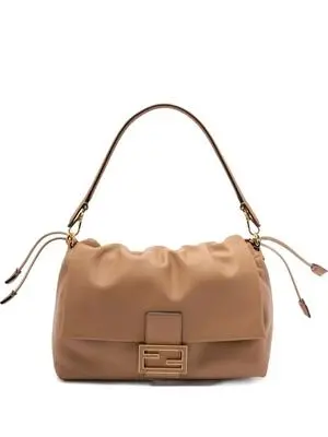 Fendi Mamma Baguette Large Nappa Leather Bag - Brown
