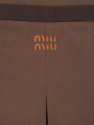Miu Miu Gabardine Mini Skirt - Brown