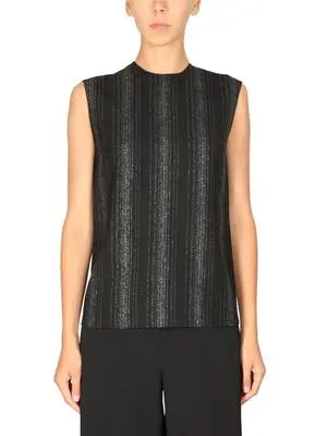Stella McCartney Lurex Tailored Top - Black