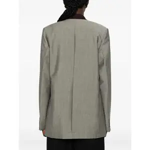 Victoria Beckham Grey Jackets Blazers