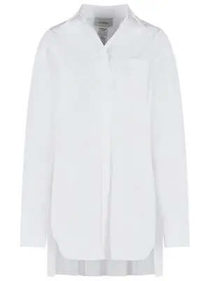 Sportmax Cotton Blend Shirt Dress - White
