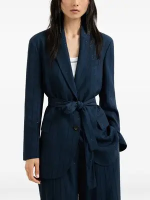 Brunello Cucinelli Belted Single-breasted Jacket