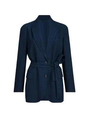 Brunello Cucinelli Belted Single-breasted Jacket - Multicolor