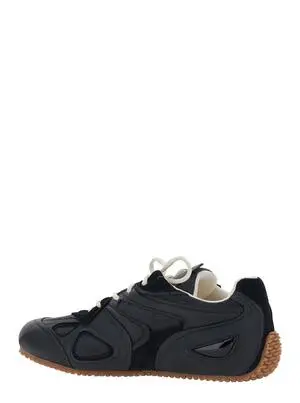 Axel Arigato Slow Runner' Black Sneaker With Insert Design And Grooved Sole In Leather And Suede - Multicolor