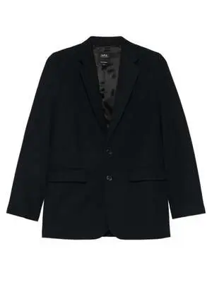 A.p.c. Single-breasted Wool Blend Blazer