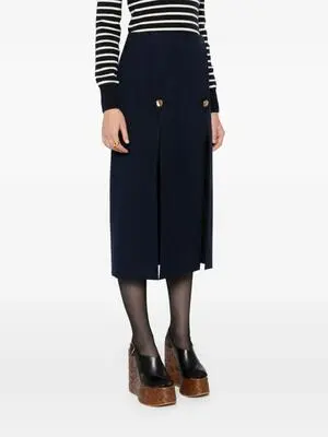 Chloé Wool Midi Skirt