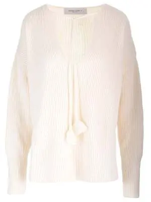 GOLDEN GOOSE Ribbed Wool Sweater - White