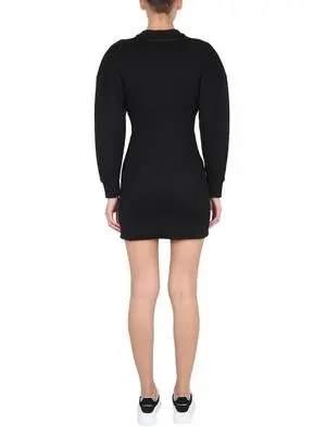 Alexander McQueen Cocoon Sleeve Zip-up Mini Dress