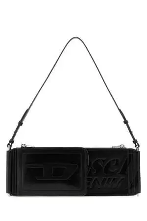 DIESEL® Synthetic Leather Flag-d Shoulder Bag - Black