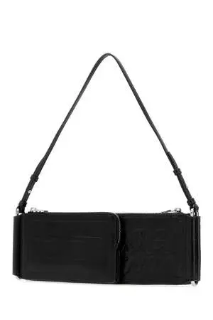 DIESEL® Synthetic Leather Flag-d Shoulder Bag - Black
