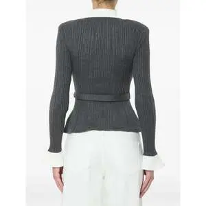 SELF-PORTRAIT Grey Knitwear Cardigans