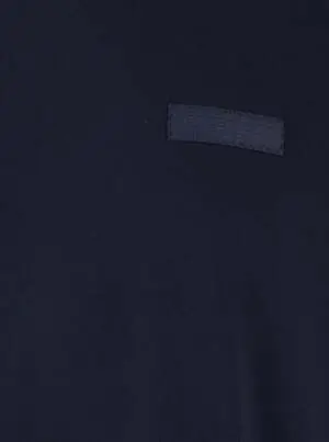 Givenchy Blue Crew Neck T-shirt With Chest Logo Patch In Cotton