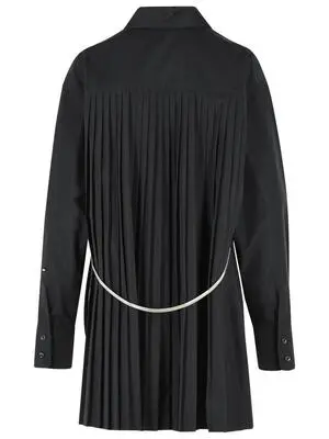 Sportmax Nespolo Cotton Blend Shirt Dress - Black