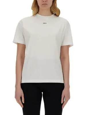 Off-White Cotton Logo T-shirt - White