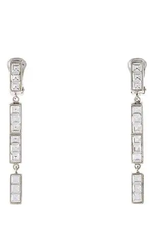 Alessandra Rich Embellished Metal Earrings - Silver